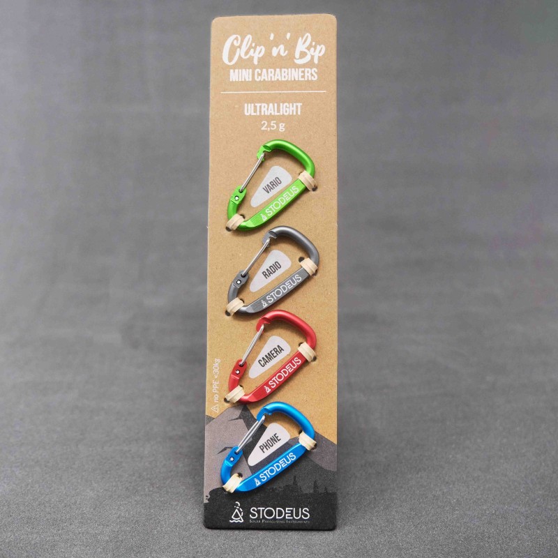 mini mousquetons Clip'n'Bip - pack de 4